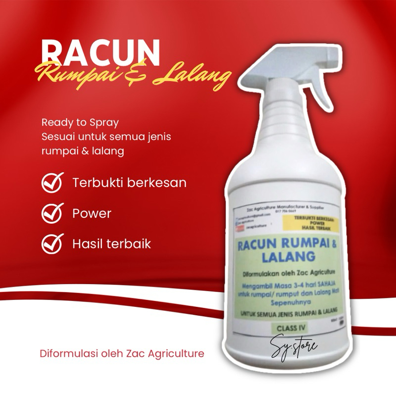 Zac Agriculture Racun Penghapus Rumpai & Lalang Spray 500ml / 1000ml ...