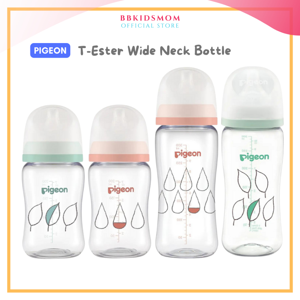 Pigeon T-Ester Wide Neck Bottle With SofTouch Teat 200mL/300mL Botol Susu Bayi | Shopee Malaysia