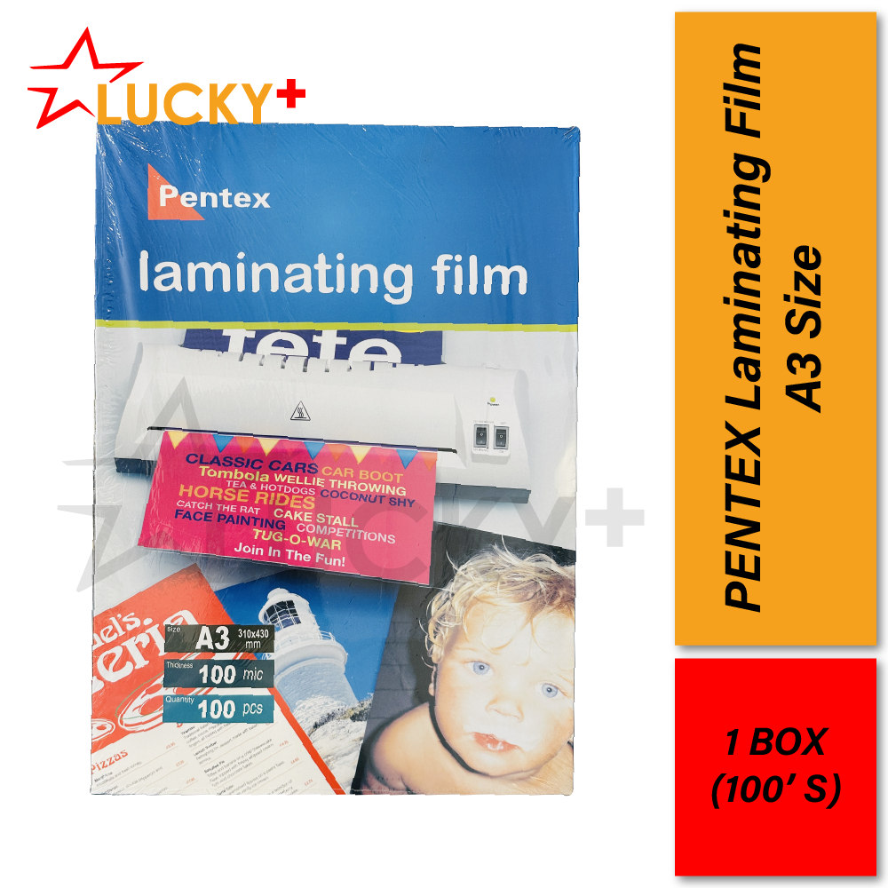 (100% Original) Pentex Laminating Film 100micon 100's (A3 Size)Premium Quality Laminating Film ...