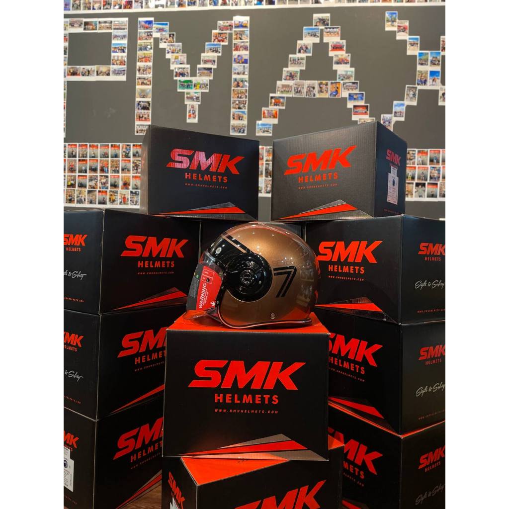 HELMET SMK HELMET CLASSIC RETRO JET HELMET RETRO HELMET | Shopee Malaysia