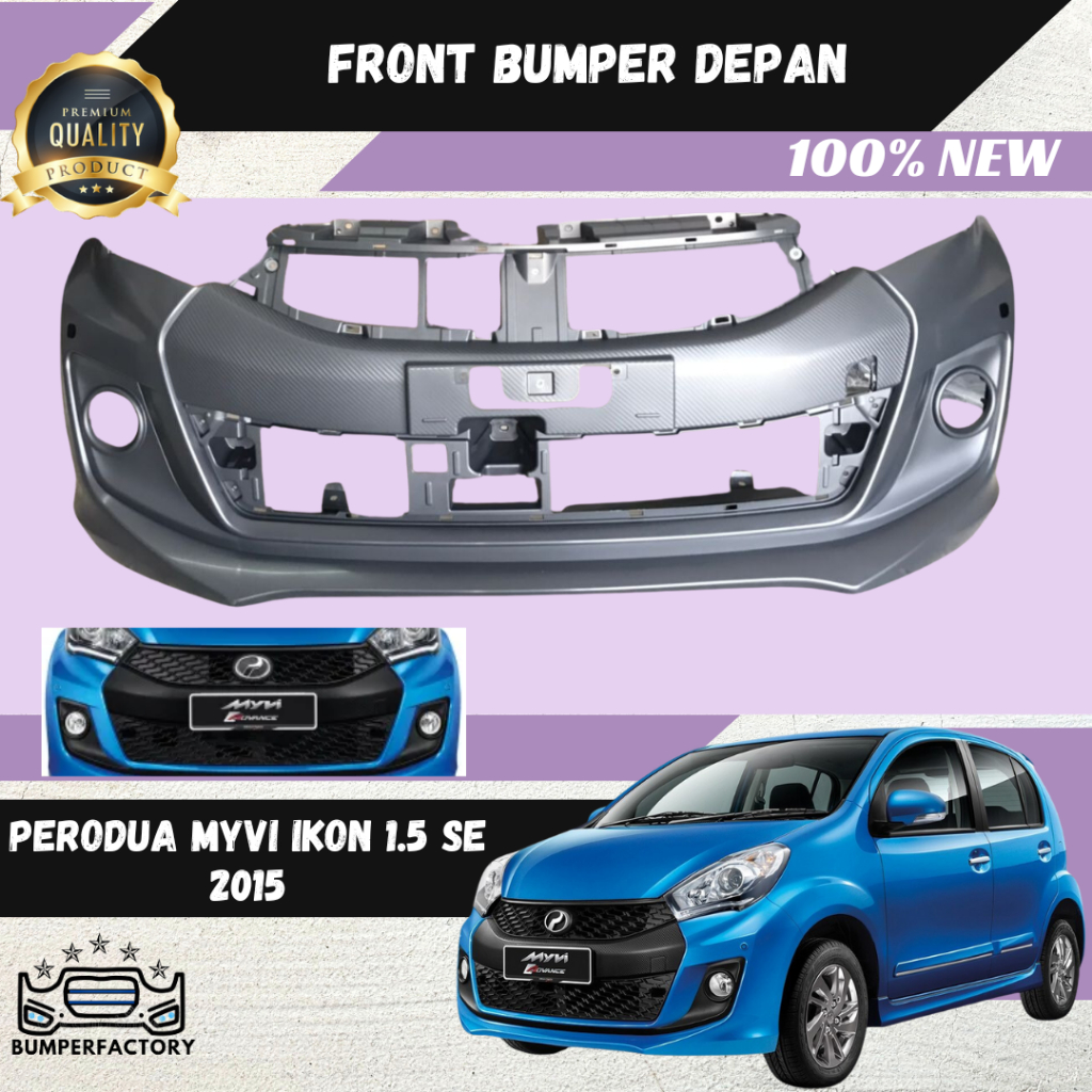 Front Bumper Depan Perodua Myvi Ikon 1.5 SE 2015 100% Original New High ...