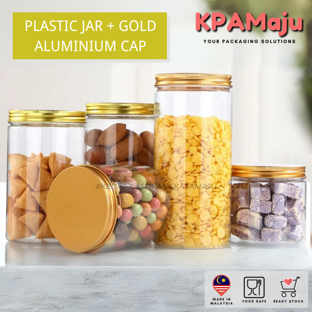 【Bundle Pack】Balang Plastik (200ml, 300ml, 400ml, 500ml, 600ml) Gold ...