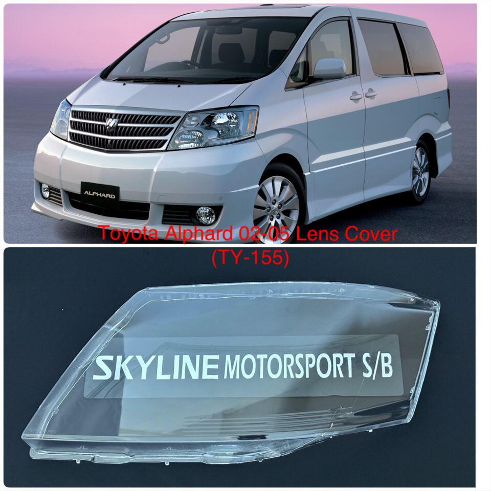 Toyota Alphard ANH10 Head Lamp Lens Cover 2001 2002 2003 2004 2005 ...