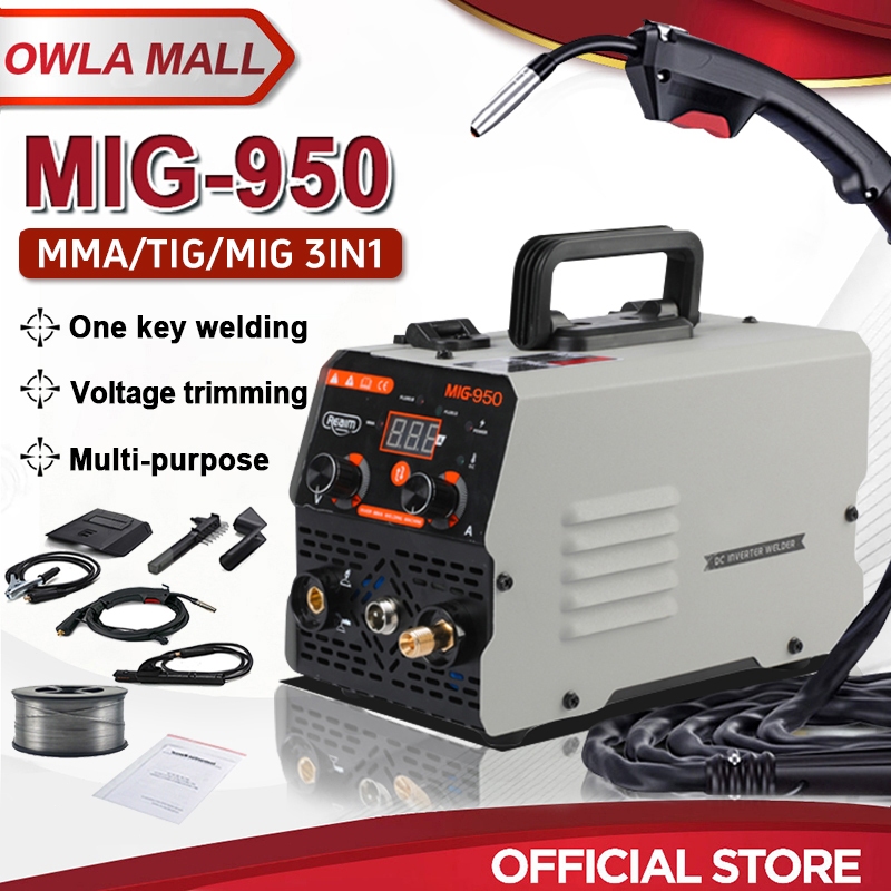MIG-950 Gasless Welding Machine Portable 3 in 1 MIG & MMA&TIG Inverter ...