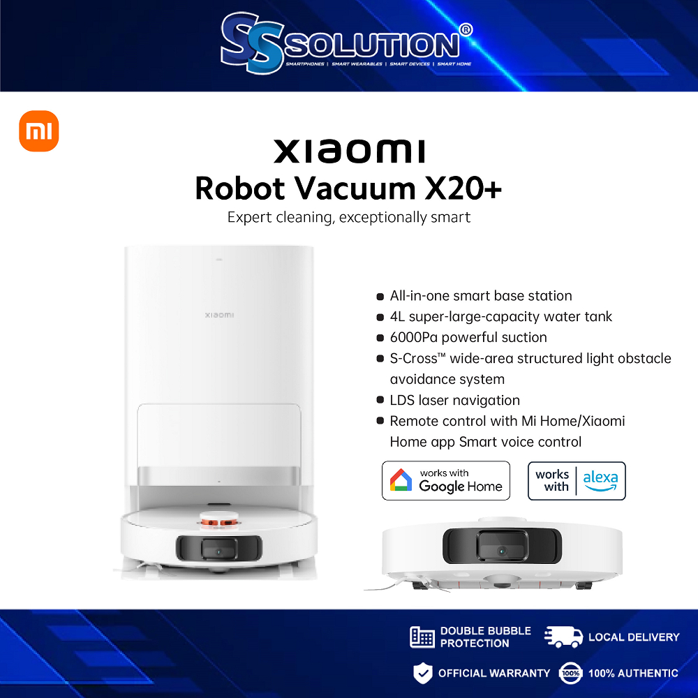 Xiaomi Robot Vacuum X20+ l 6000Pa powerful suction l Auto mop lifting l ...