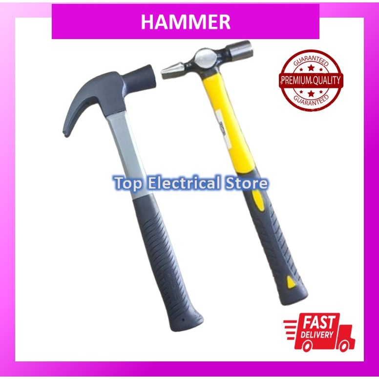 NIETZ FIBRE HANDLE CLAW HAMMER 27MM / CROSS PEIN HAMMER 18MM | Shopee ...