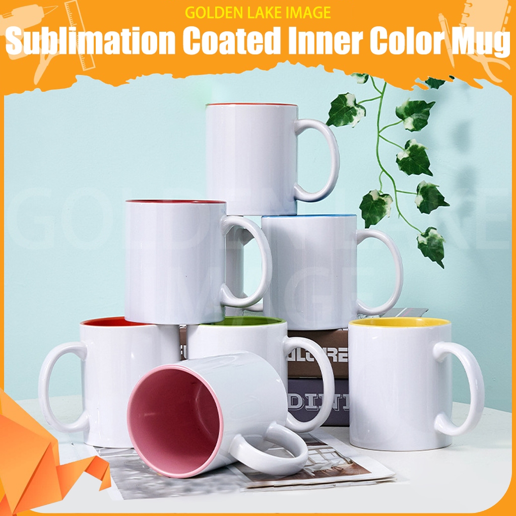 QUAFF Sublimated colored mugs Empty Sublimation Mug for heatpress 11oz ...