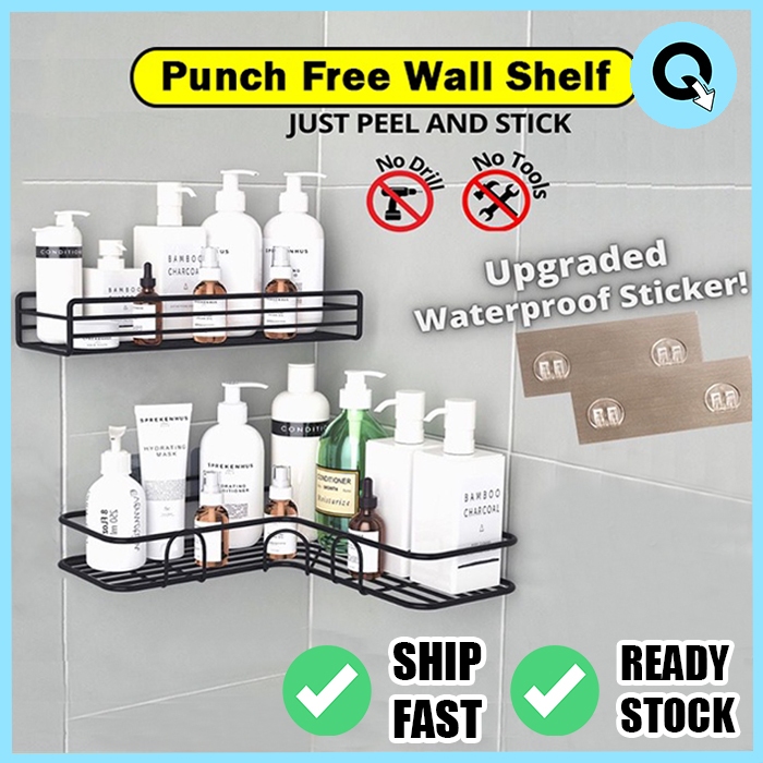 QFL Bathroom Shelf Toilet Rack Bathroom Storage Organizer Shower Rak ...