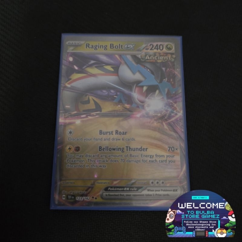 Raging Bolt Ex 123/162 SV05 Temporal Forces TEF Pokémon TCG Card Game ...