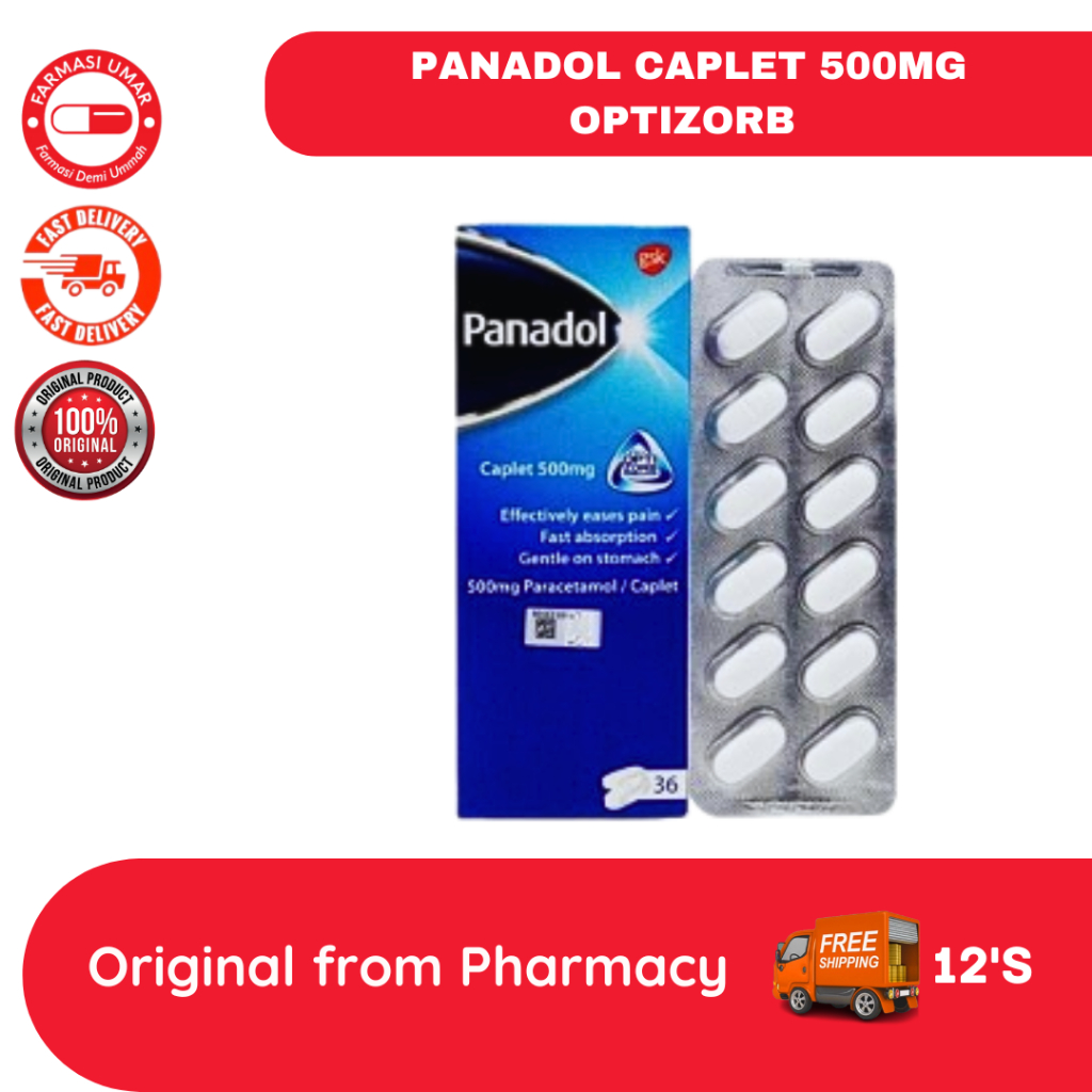 (STRIP) Panadol Optizorb Fast Absorption Headache Fever Migraine Cold ...