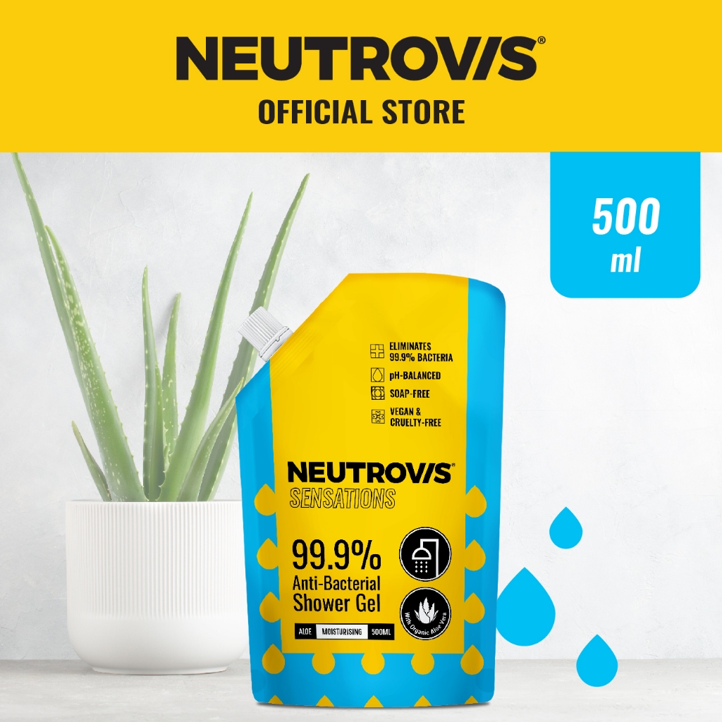 Neutrovis SENSATIONS 99.9% Anti-Bacterial Shower Gel 500ml - Aloe ...