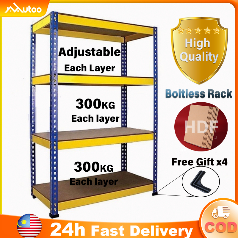 MT 4/5Tier Metal Boltless Rack Home Store Storage Rack Warehouse ...