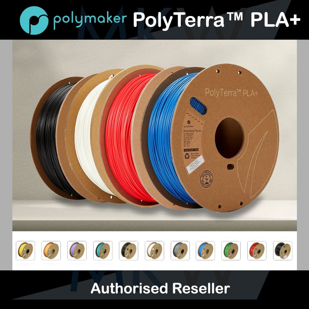 Polymaker PolyTerra™ Panchroma PLA+ Filaments 1.75mm 1KG Solid Colours Series for FDM 3D ...