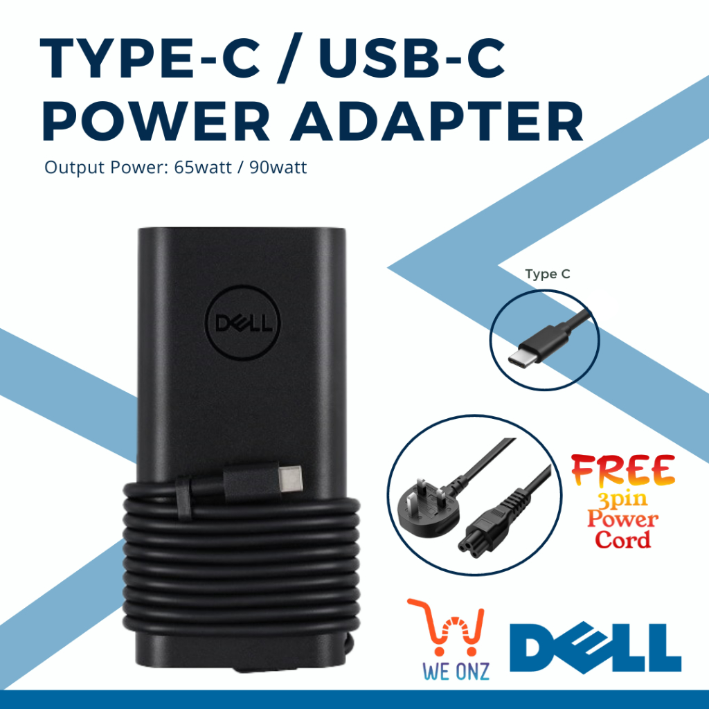 DELL Type-C Charger Adapter 65W 90W | Shopee Malaysia