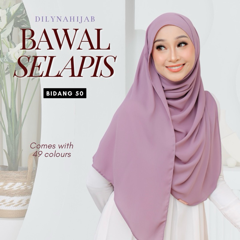 Bawal Selapis Curve Jasmine B50 (K.CHIFFON) | Shopee Malaysia