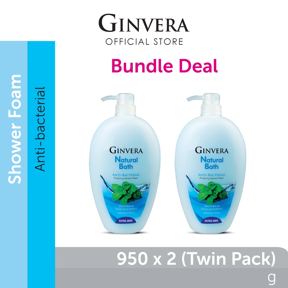 [Bundle of 2] Ginvera Natural Bath Anti-Bacterial Protecting Shower ...
