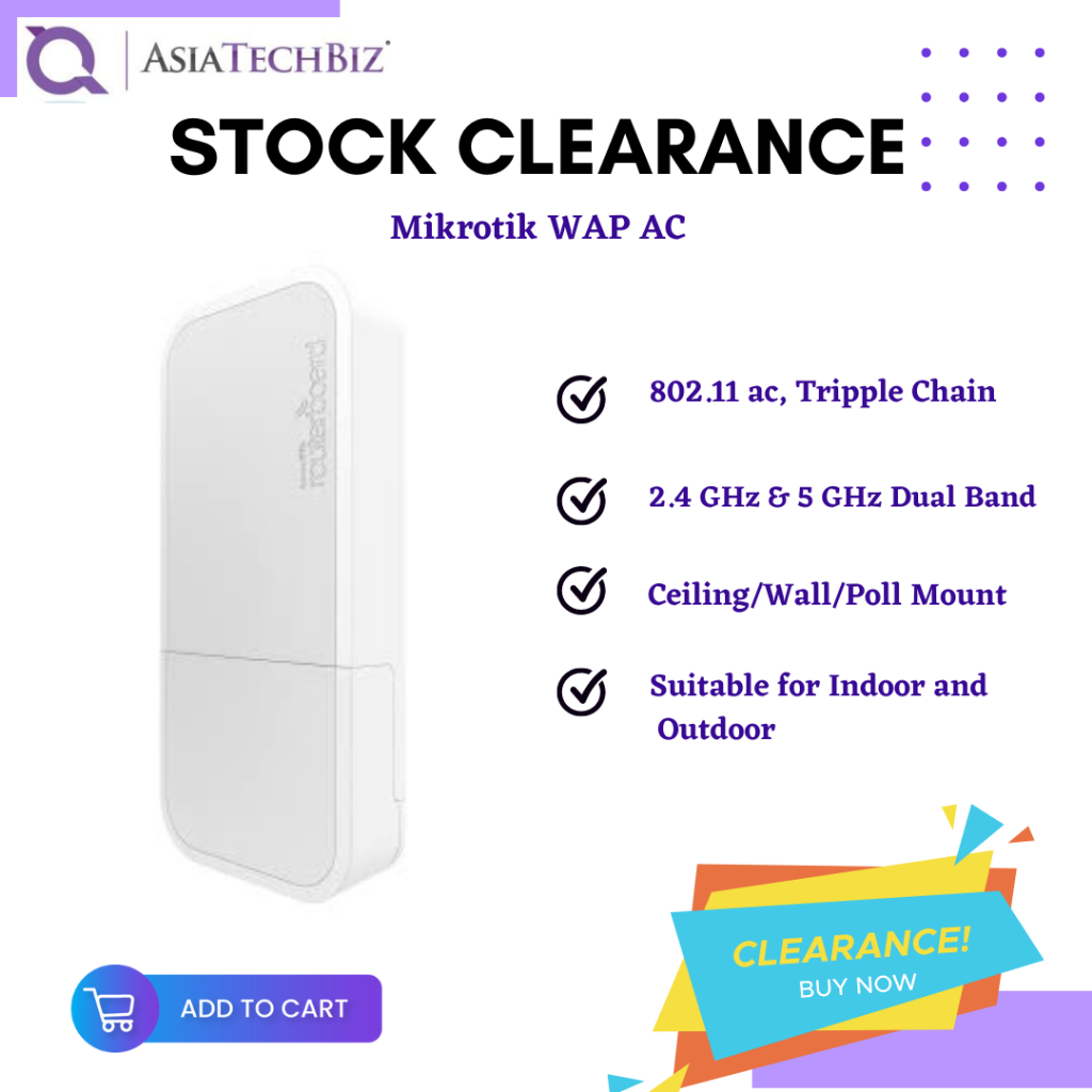 (READY STOCK) WAP AC MIKROTIK WIRELESS ACCESS POINT | Shopee Malaysia