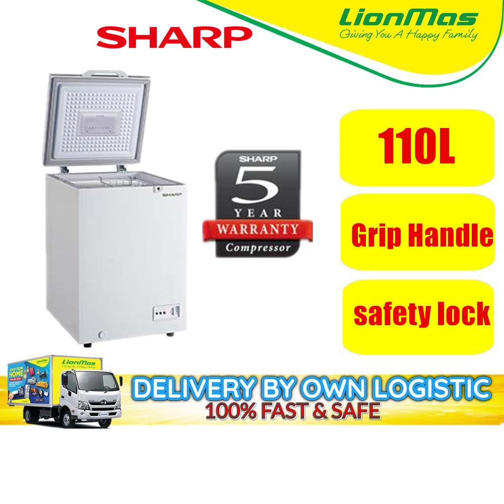SHARP 110L Chest Freezer Fridge | Shopee Malaysia