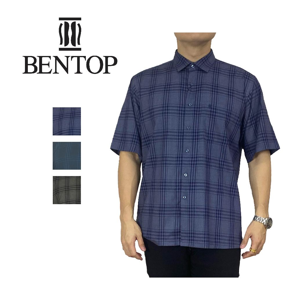 BENTOP Shirt Short Sleeve Regular Fit - S-3XL | Shopee Malaysia