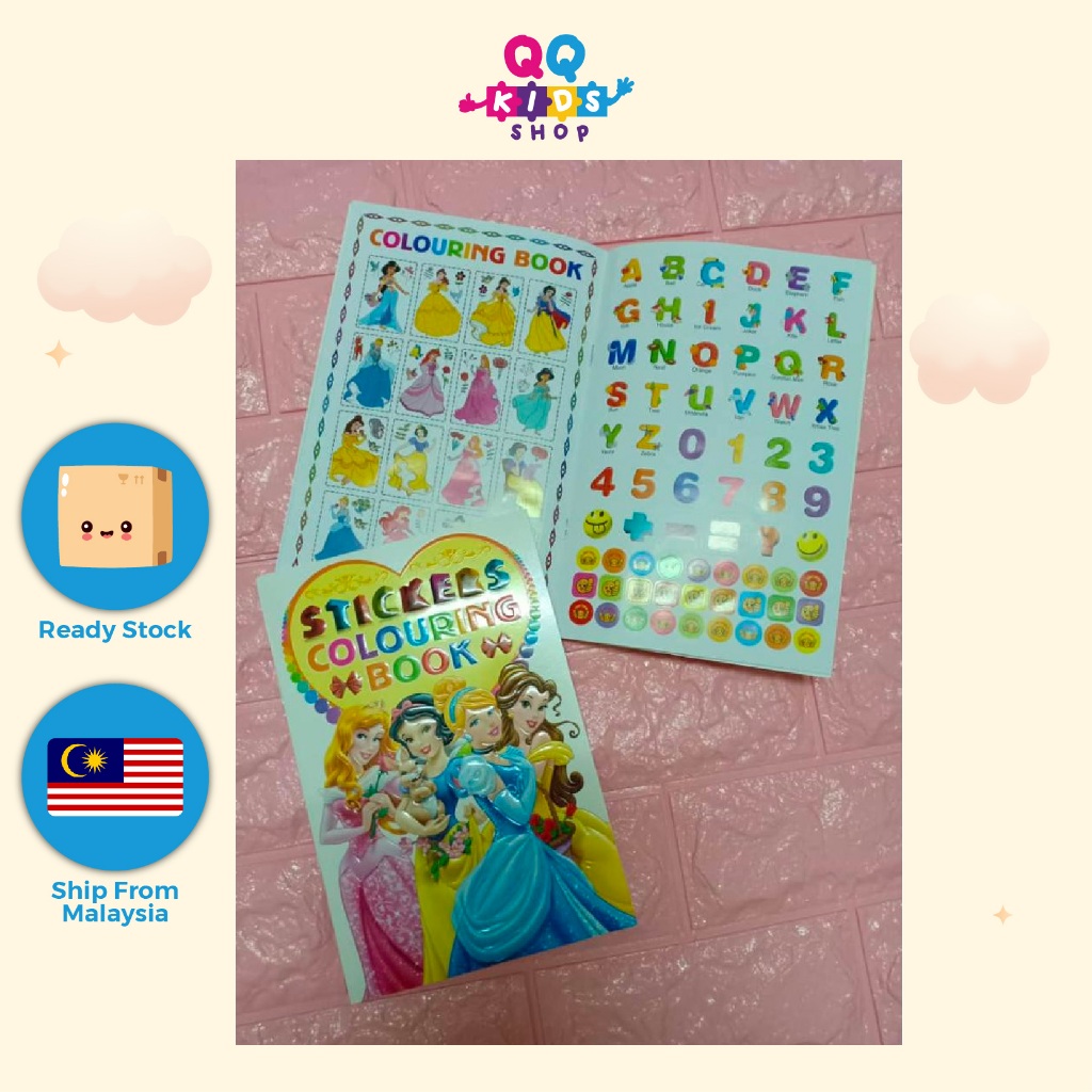 A5 3D STICKER COLOURING BOOK Activity Book Learning Book For Kids ...
