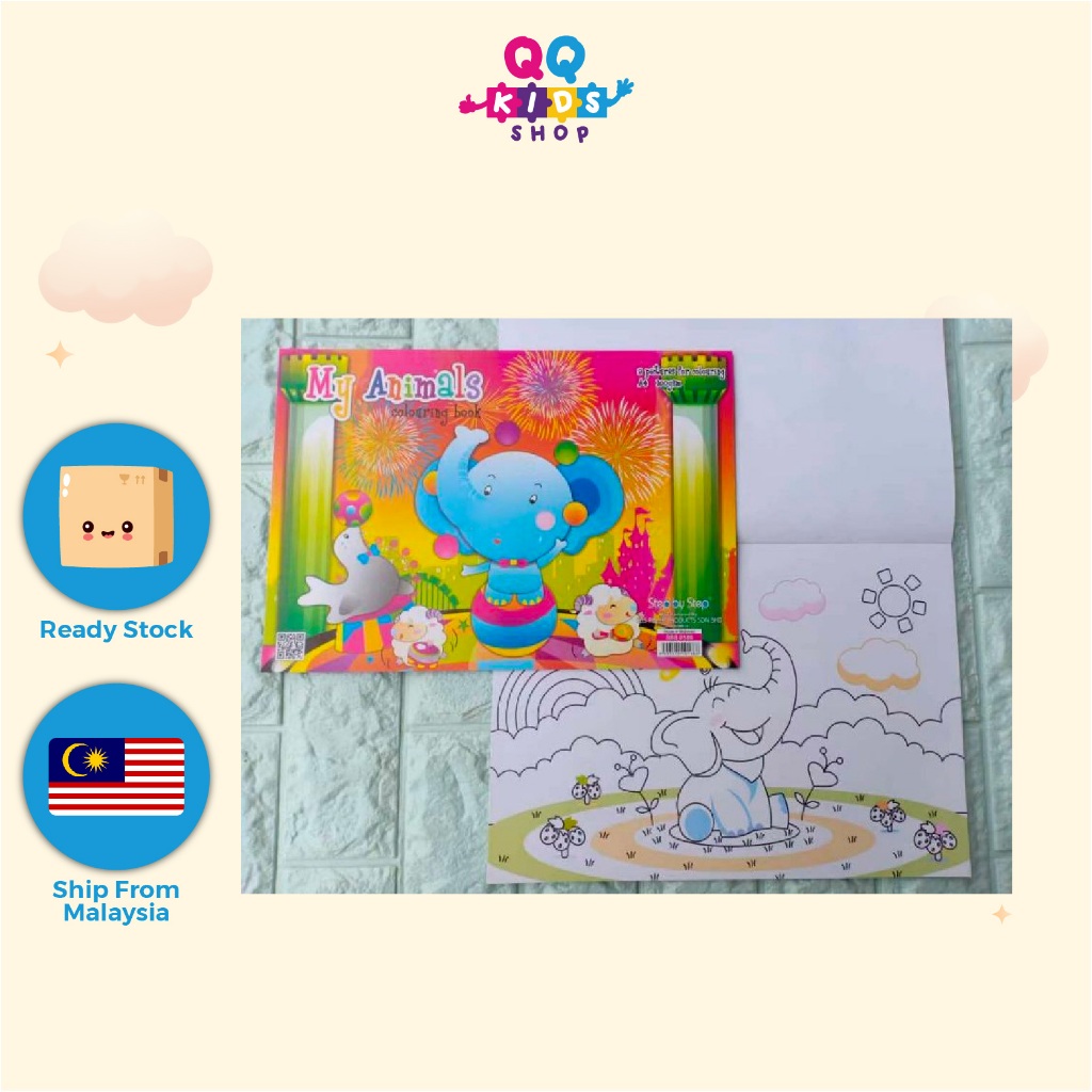 Fancy colouring activity book my animals Colouring Book Kids Learning ...