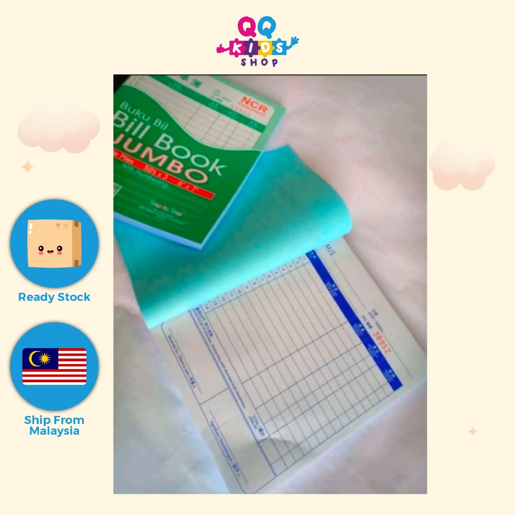 Jumbo Ncr Bill Book 80Set X 2Ply(6" X 7") / 50Set X 3Ply (6"X7") Buku ...