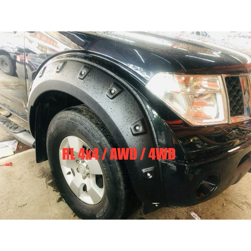 Nissan navara D40 front side fender arch flare flares cover tires ...