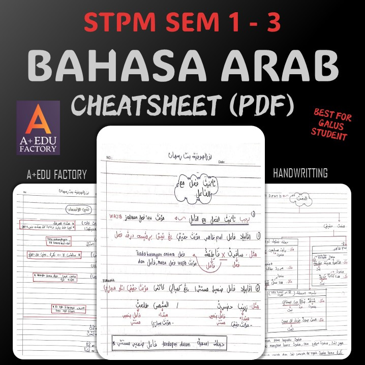 [📚PDF] NOTA LENGKAP BAHASA ARAB HANDWRITTING NOTES [STPM] PDF A+ NOTES ...
