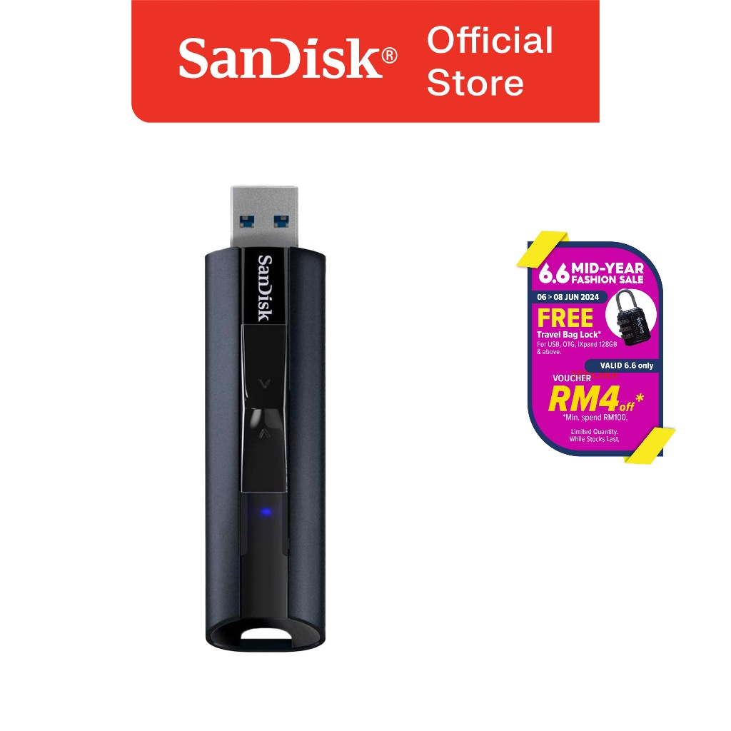 SanDisk® Extreme PRO USB 3.2 Solid State Flash Drive (128GB/256GB ...