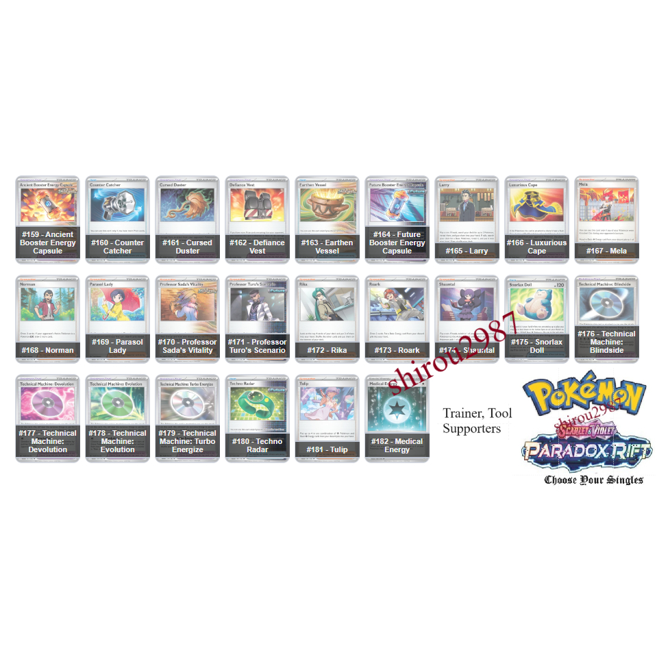 [Pokemon Cards] Paradox Rift [PARen] (Trainer) Singles | Shopee Malaysia