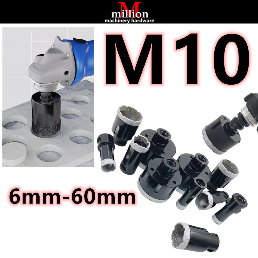 M10 Angle Grinder 6-60mm Diamond Drill Cutter Hole Saw Core Drill Bit ...