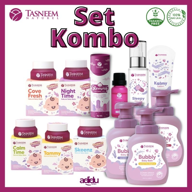 Tasneem Baby Set Newborn Balm untuk Bayi Lengkap | Tidur Lena | Anak ...