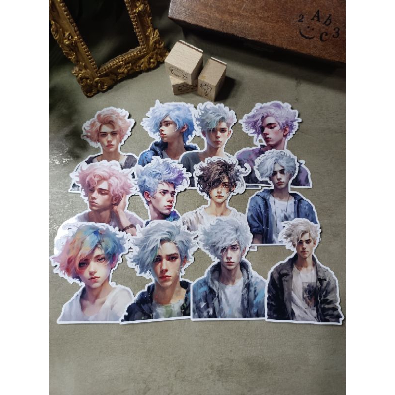 High School Boy Ver.1 Stickers (150 gsm Glossy Photo Paper Sticker ...