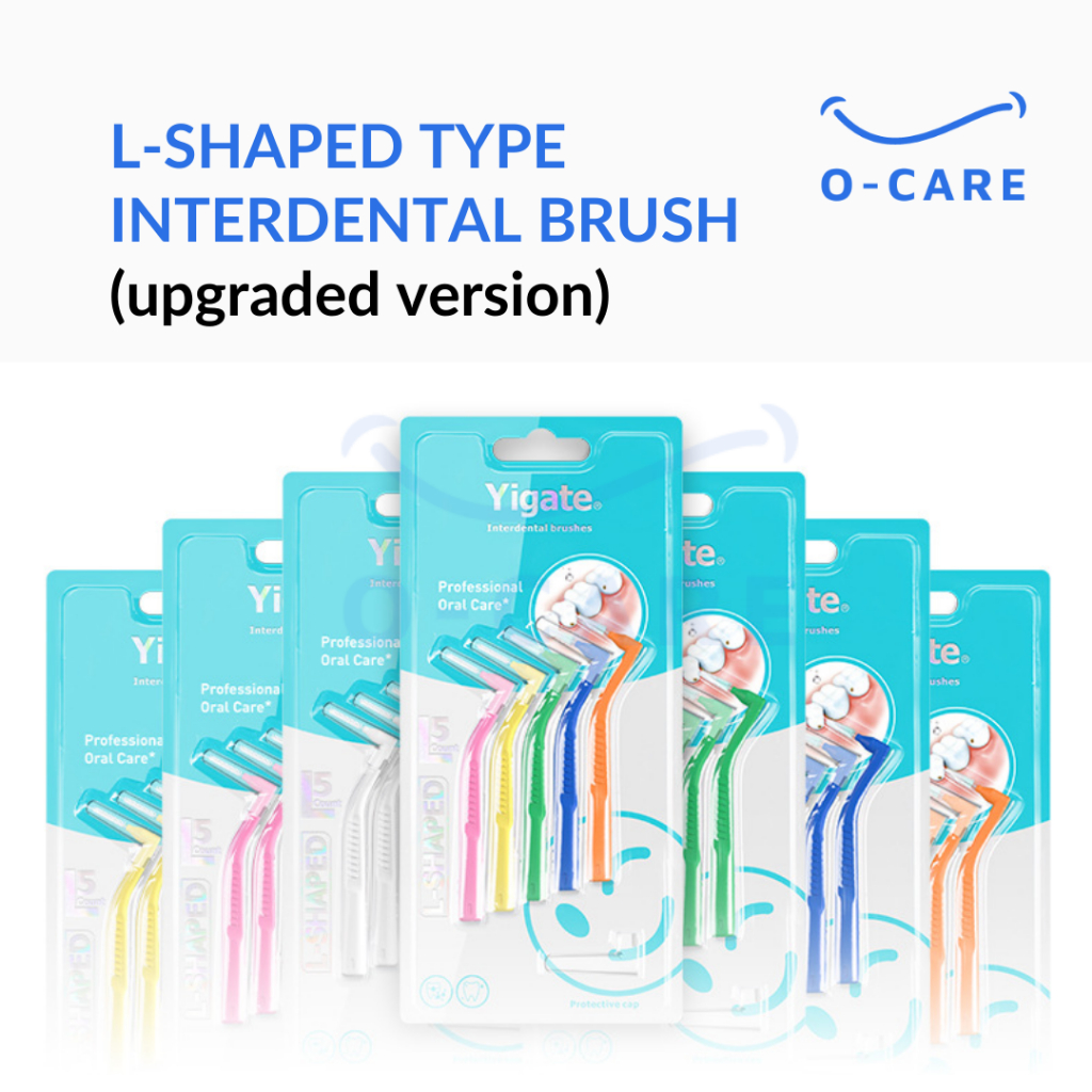 L-shaped Interdental brush for teeth gaps Dental floss brush Pembersih ...