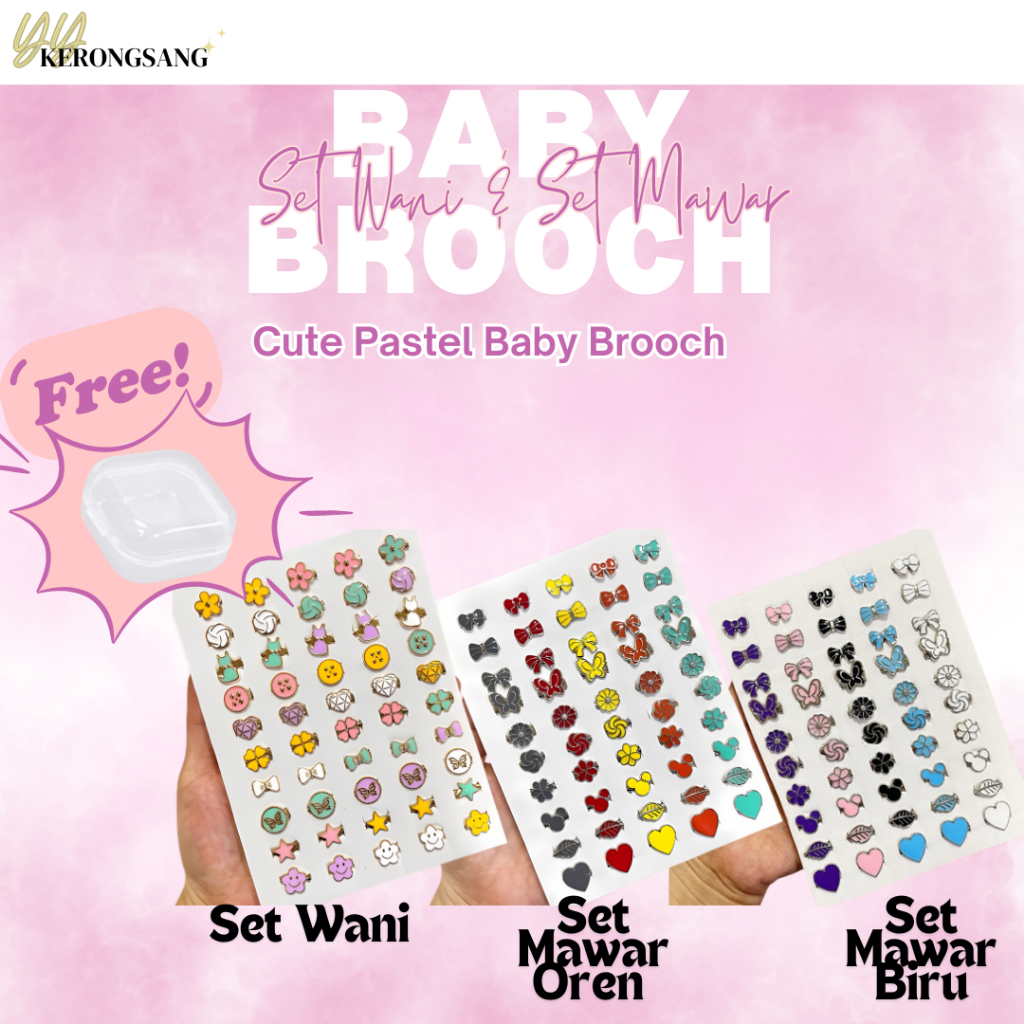 Kerongsang【Pin Pastel Kucing 100pcs】【10 Color 】Brooch Pin Minyak【ada ...