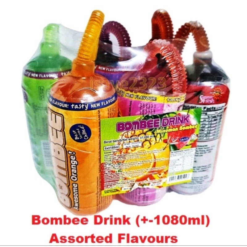 Bombee Drink / Minuman Bombee ( 6X180ml) - Assorted Flavours | Shopee ...