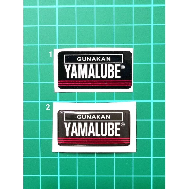 Yamalube Epoxy Timbul & Normal Laminated Printing Sticker Gunakan ...