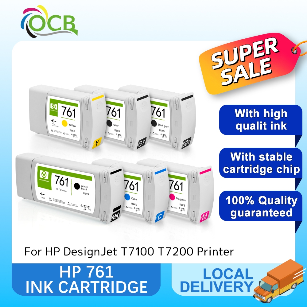 HP 761 Ink Cartridge With Full Pigment & Dye Ink HP761 For HP Designjet ...