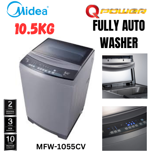 Midea 10,5Kg Fully Automatic Washing Machine MFW-1055CV | Shopee Malaysia