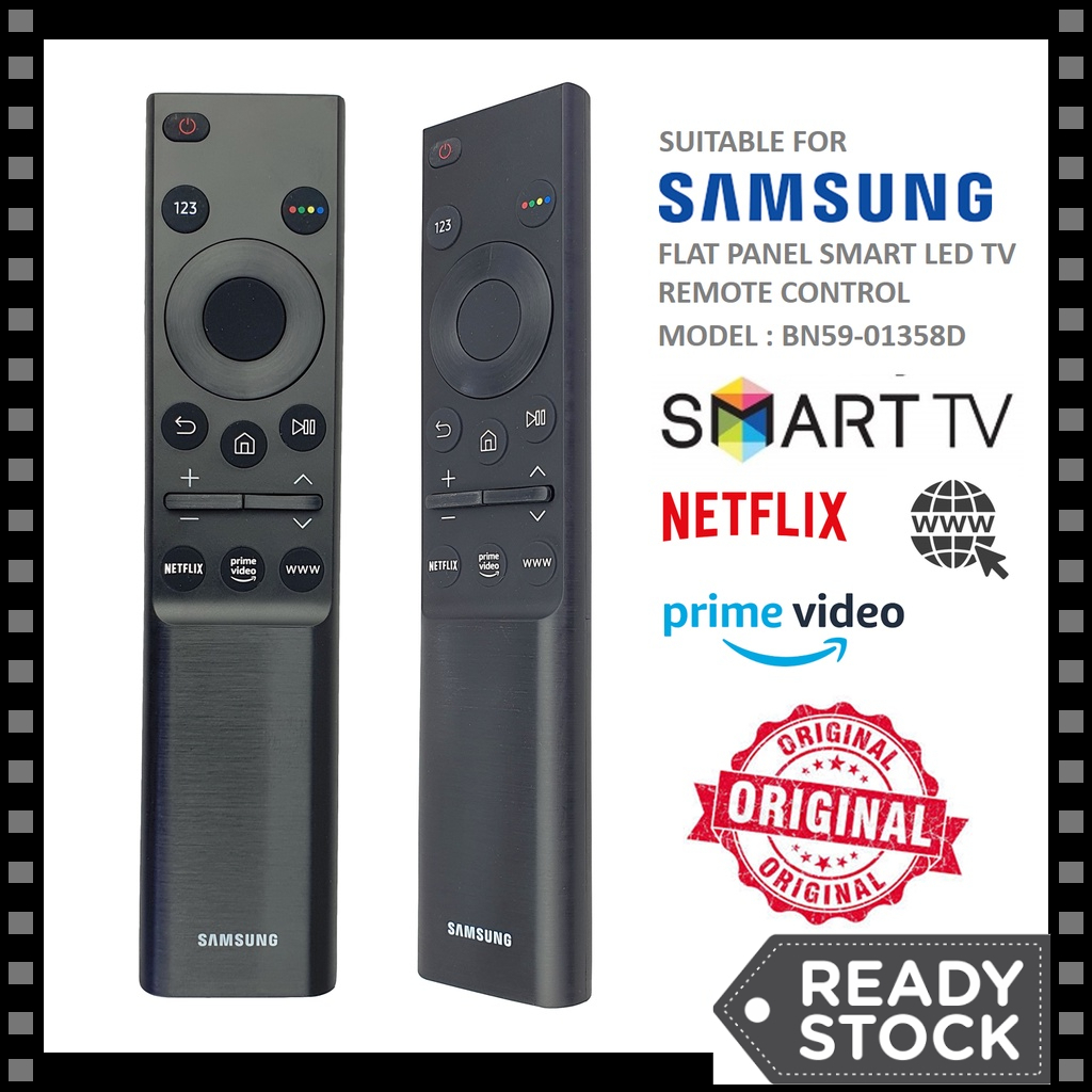 Original Samsung BN59-01358D Netflix Prima Video Smart Flat Panel LED TV Remote Control (SM ...