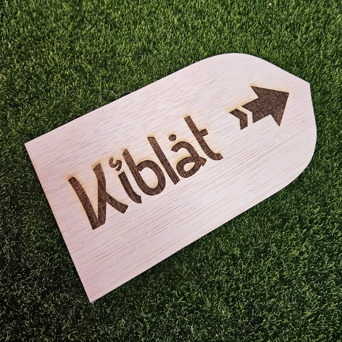 Tanda Arah Kiblat kayu Kibla Indoor Signage Wooden Kibla Direction ...