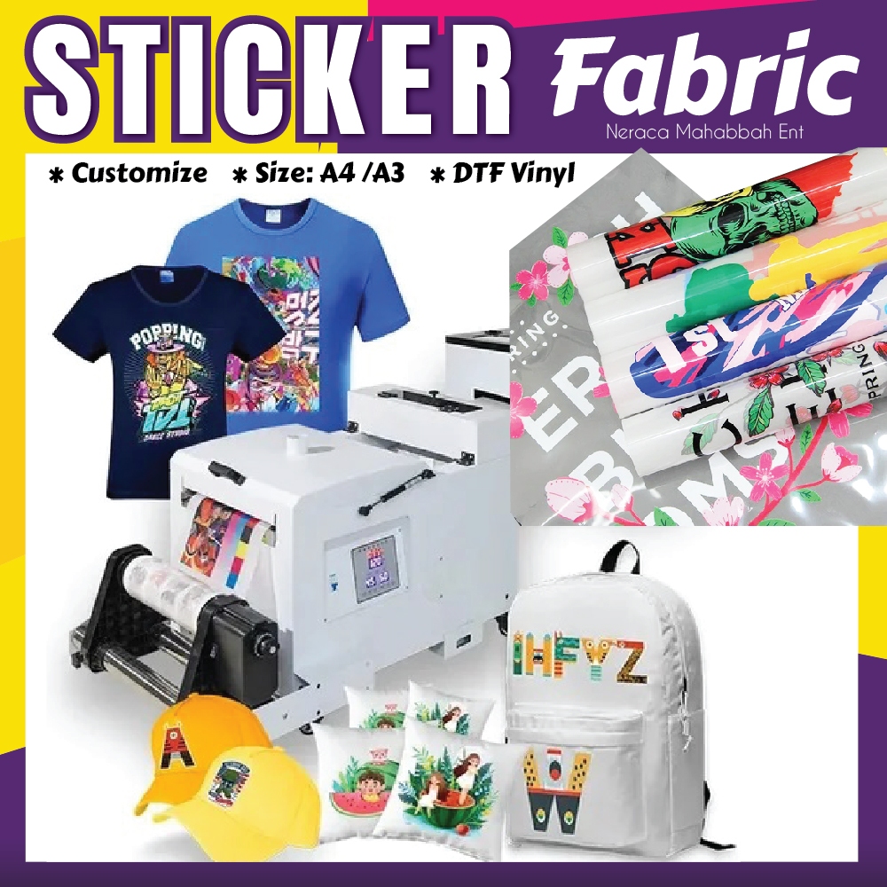 Sticker Fabric_Sticker Baju Custom_Iron on Fabric_Clothes sticker ...
