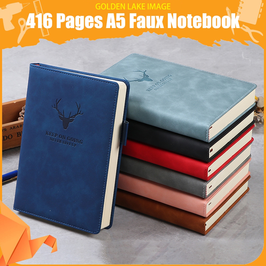 Leather Notebook Big Thick Notebook for College Writing Notebook School ...