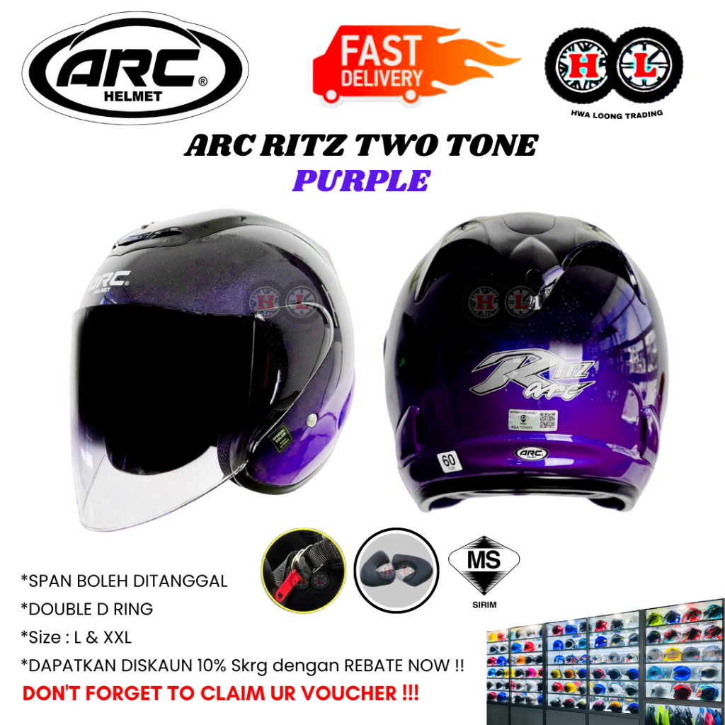 ARC RITZ TWO TONE 2024 SPECIAL COLOUR HELMET ARC ORIGINAL ( HELMET ARC ...