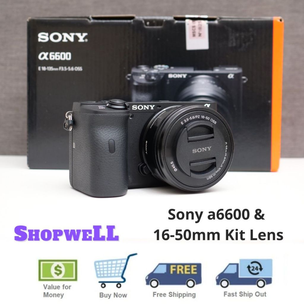Used Sony a6600 and Kit Lens Black Unit Digital APSC Mirrorless Camera ...