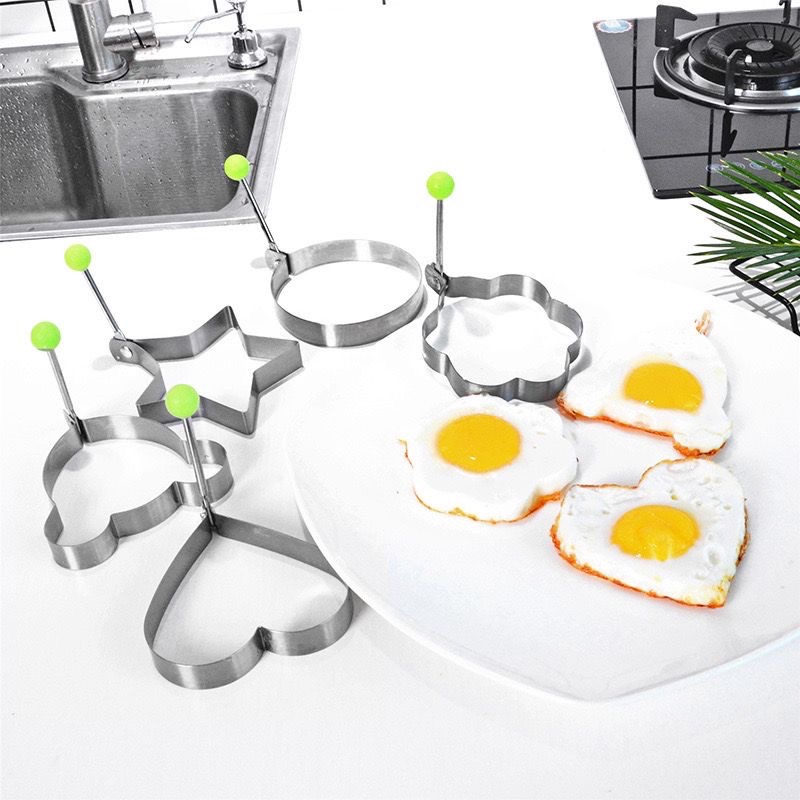 Fried Egg Omelette Mold Stainless Steel Non Stick Breakfast Burger Mold ...