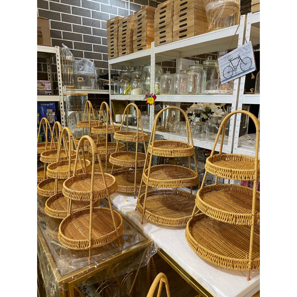 Dessert Stand Bamboo / Bamboo Serving Tray Dulang balang kuih | Shopee ...