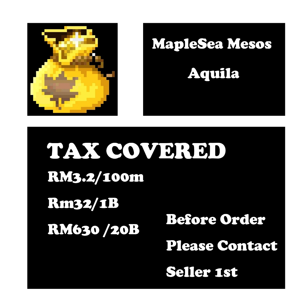 Maplestory Mesos | Aquila | MapleSEA | Maple | Shopee Malaysia