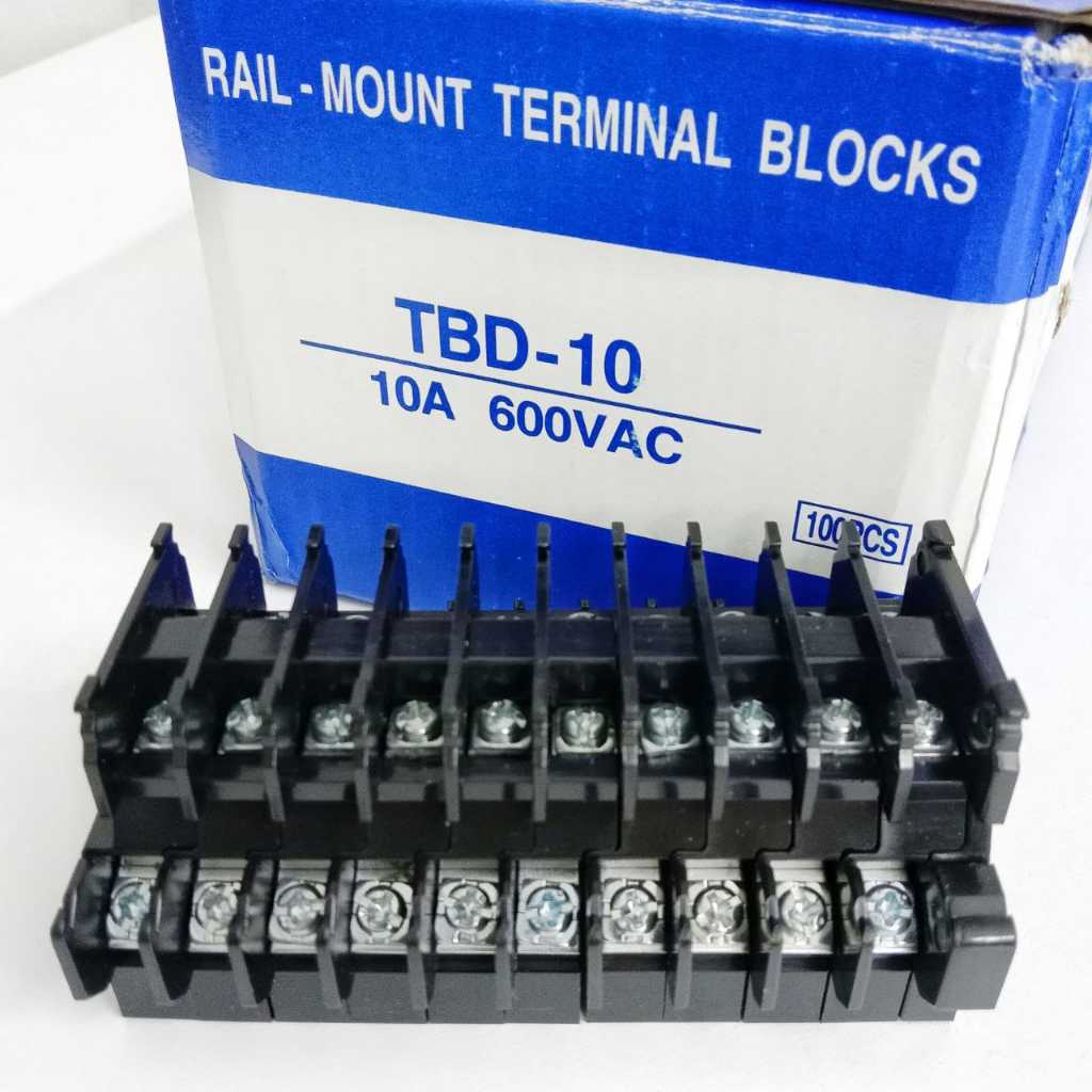 TBD 10 Double Layer Rail Mount Terminal Block 10A 600VAC | Shopee Malaysia