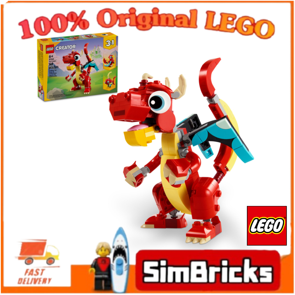 (SimBricks) LEGO 31145 Creator 3in1 Red Dragon | Shopee Malaysia